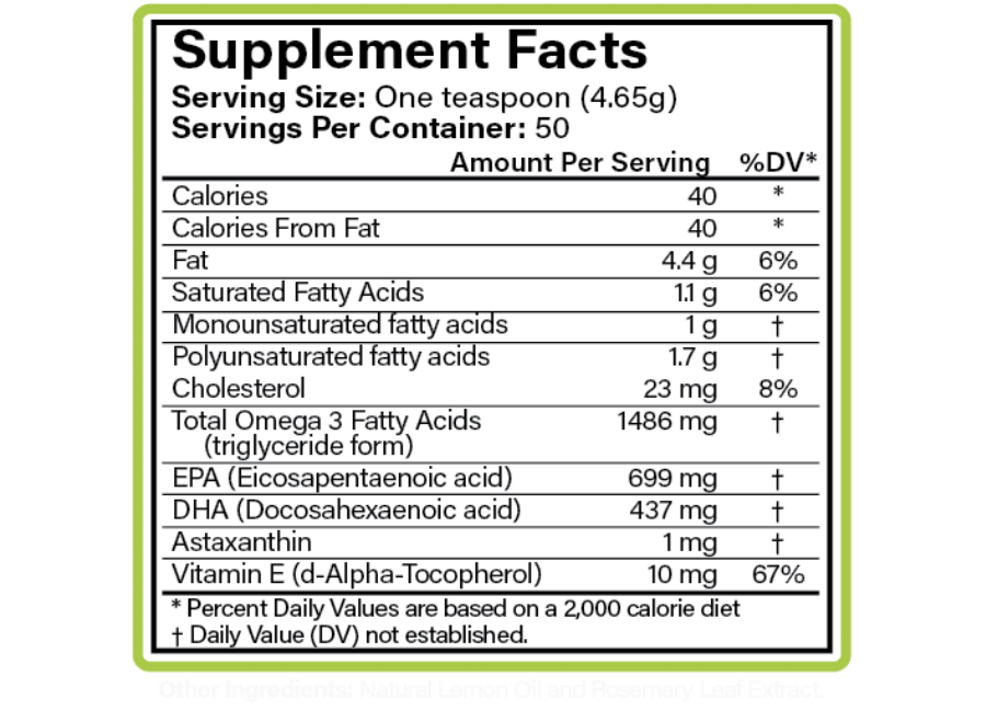Omega Longevity - Omega 3, Fish Oil Liquid | Aceva