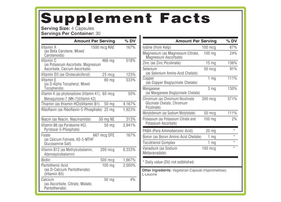 Daily Balance - Multivitamin With Minerals and Antioxidants | Aceva